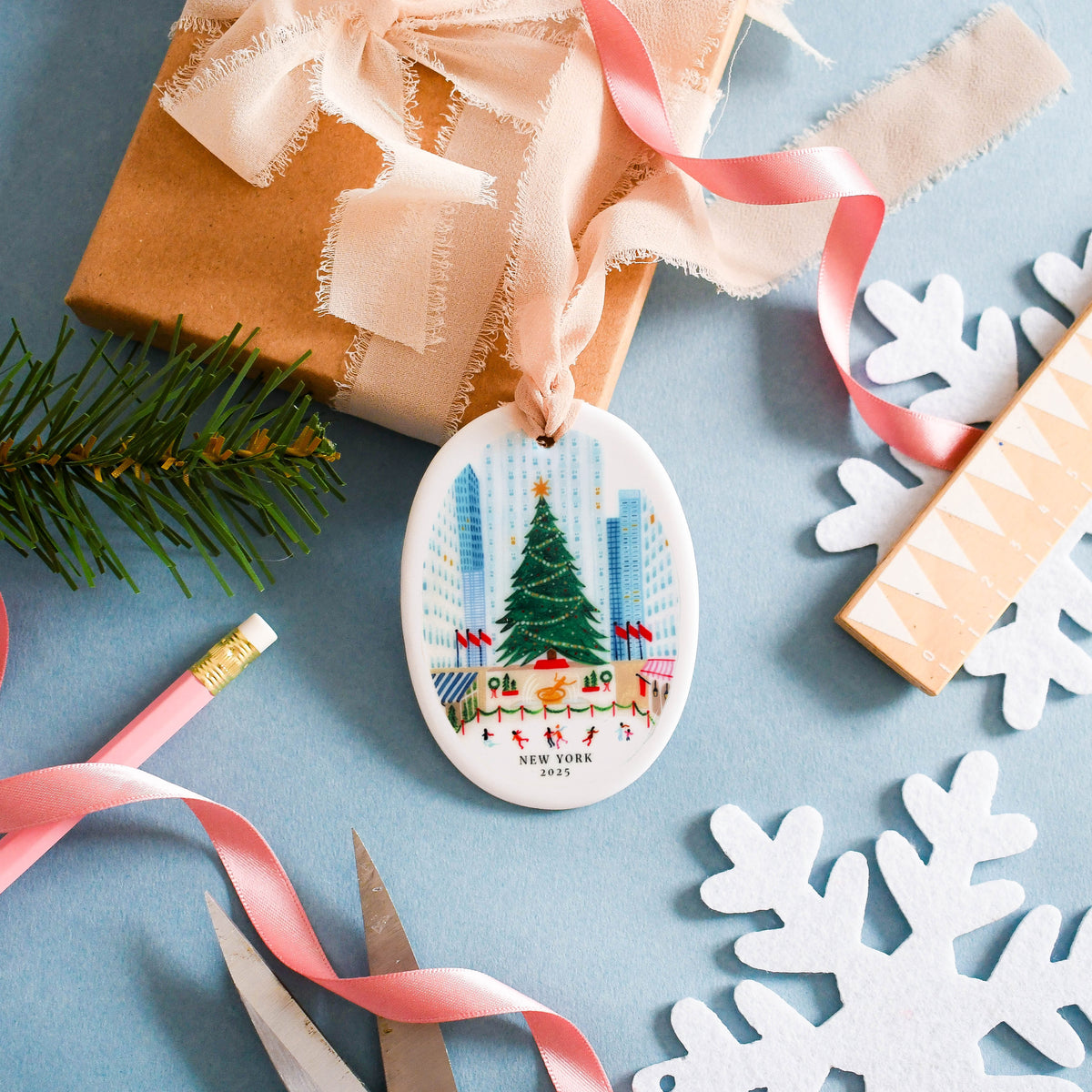 Rockefeller Center, NYC Christmas Ornament – Amber Davenport